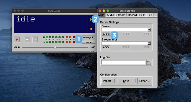 Diffuser avec BUTT – Centre d'aide RadioKing